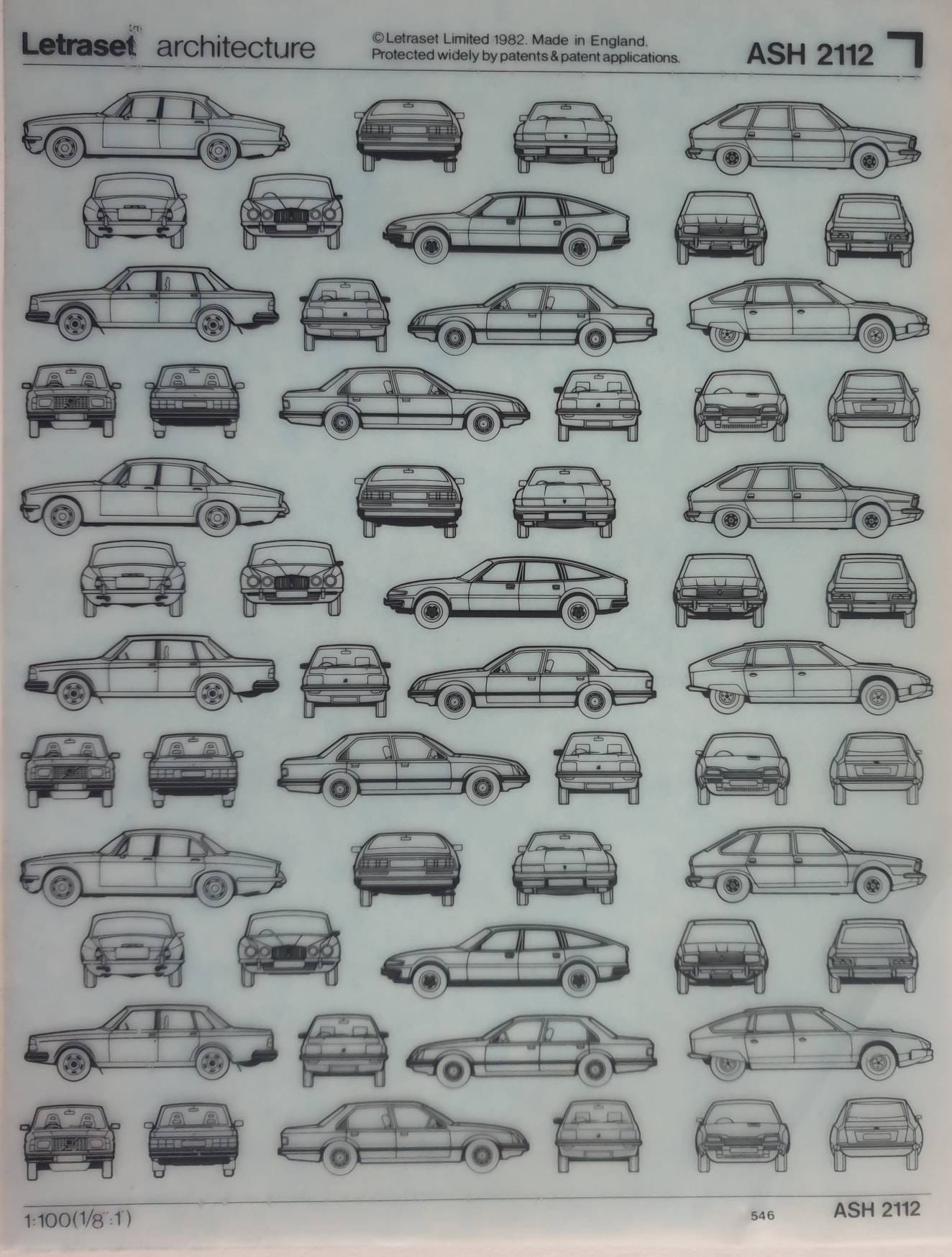 RETRO CARS Letraset Dry Rub on Transfers Picture Architecture Symbols ...