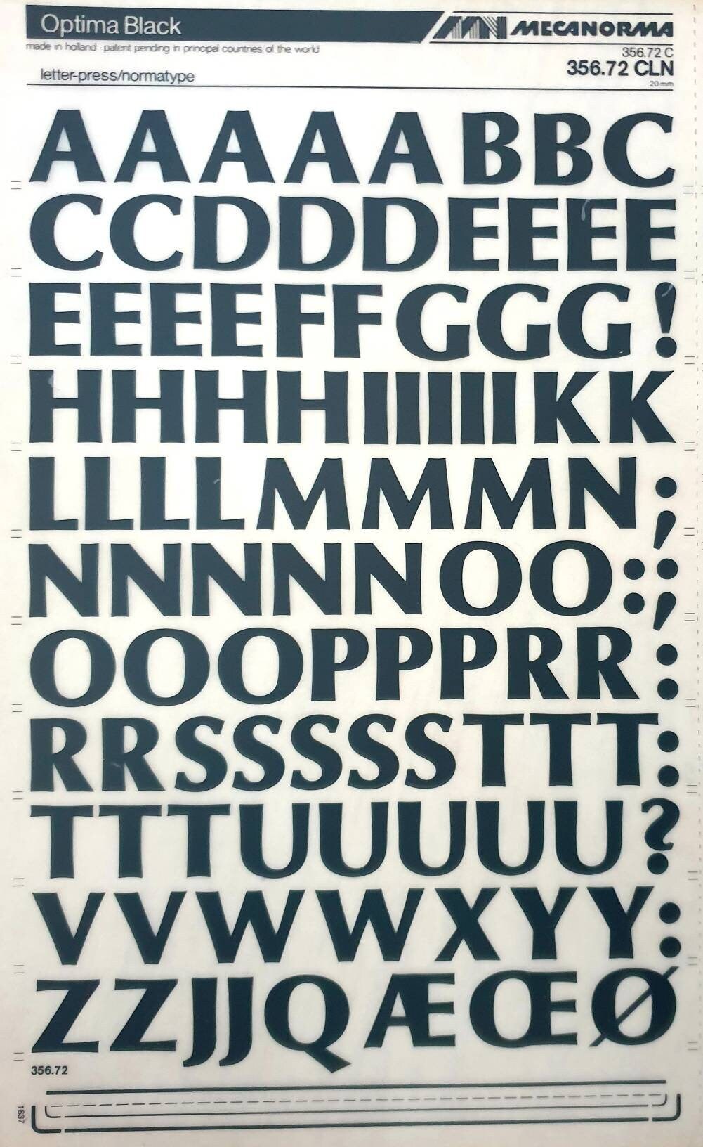 Optima Font Poster