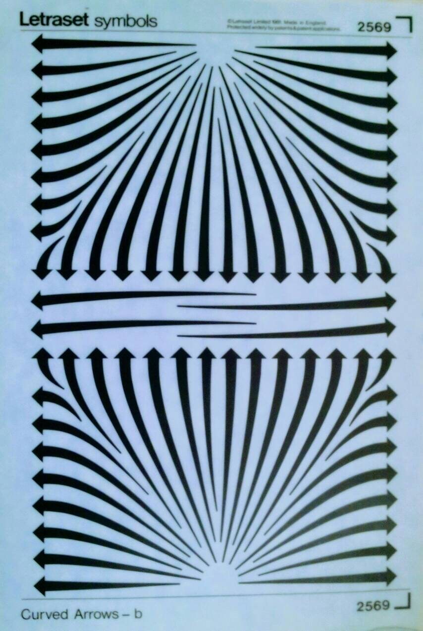 ARROWS Symbols Letraset Rub on Symbol Shape Transfers - Etsy