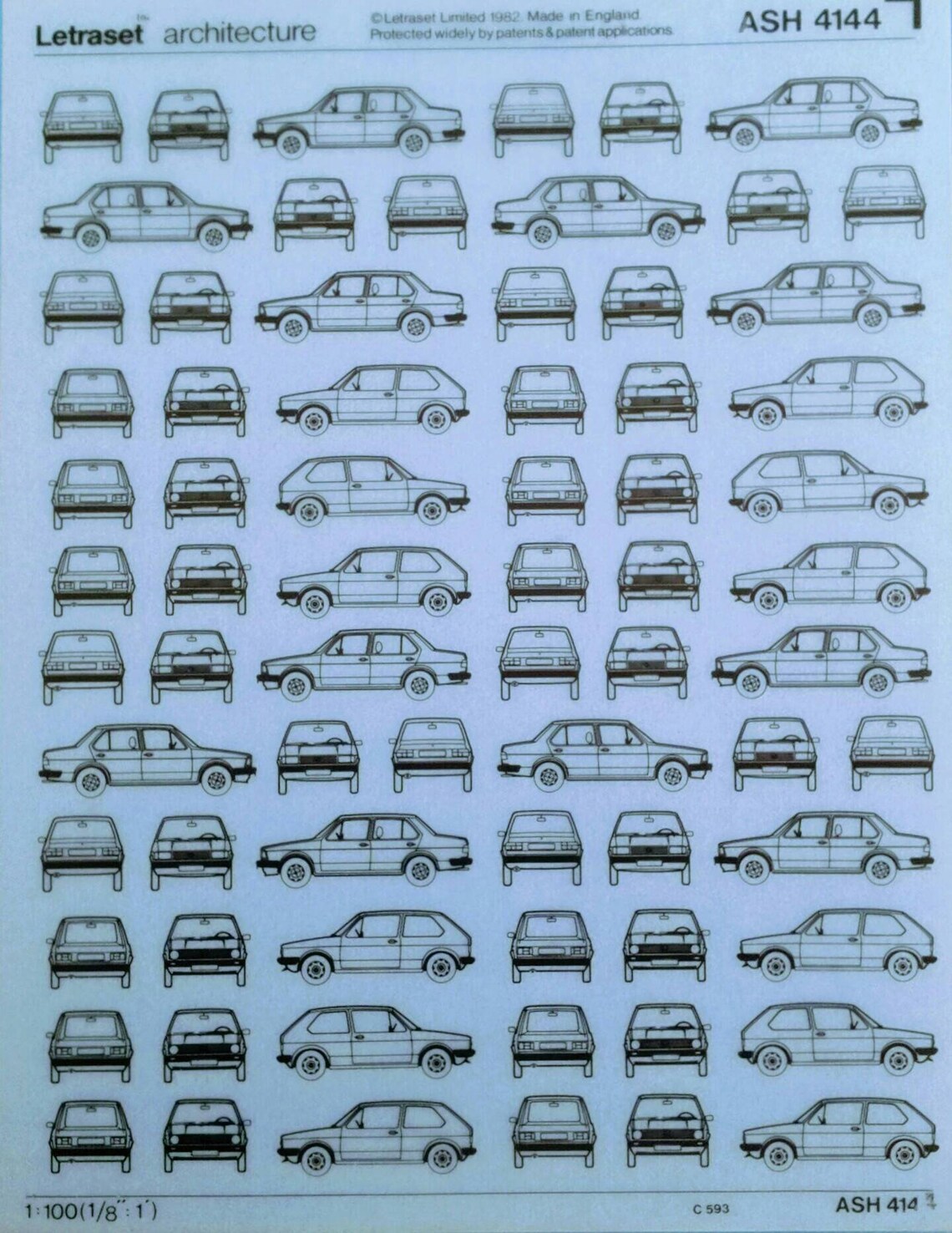 RETRO CARS Letraset Dry Rub on Transfers Picture | Etsy UK