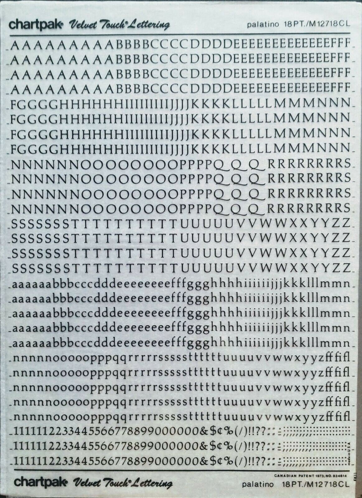 PALATINO Chartpak Letter/number Dry Rub on Transfers ref - Etsy