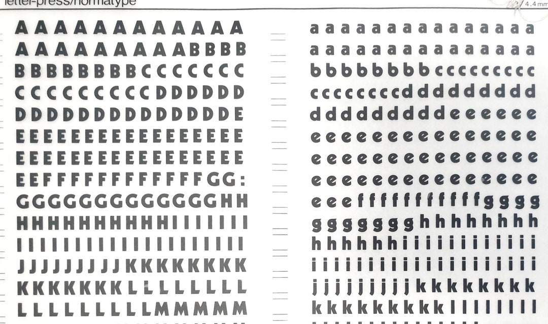 KABEL BOLD (12pt/16pt) Mecanorma Dry Rub on Letter Transfers (like ...