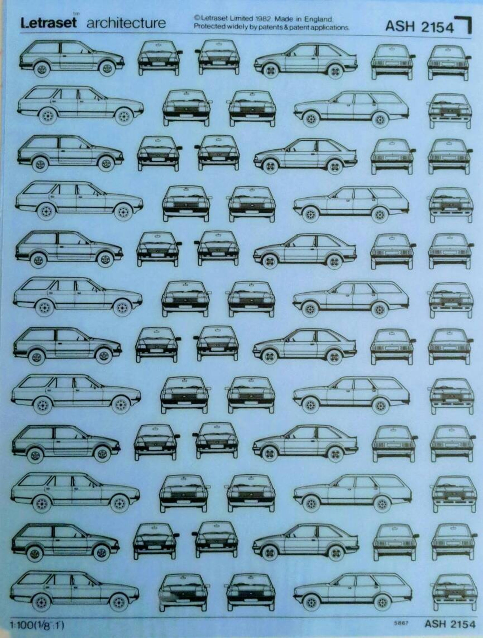 RETRO CARS Letraset Dry Rub on Transfers Picture Architecture Symbols ...
