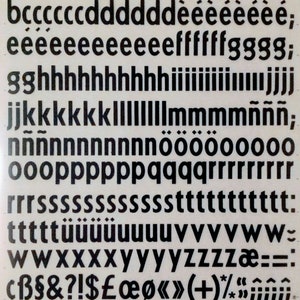KABEL BOLD CONDENSED - Chartpak Dry Letter Transfers (choose Font Size ...