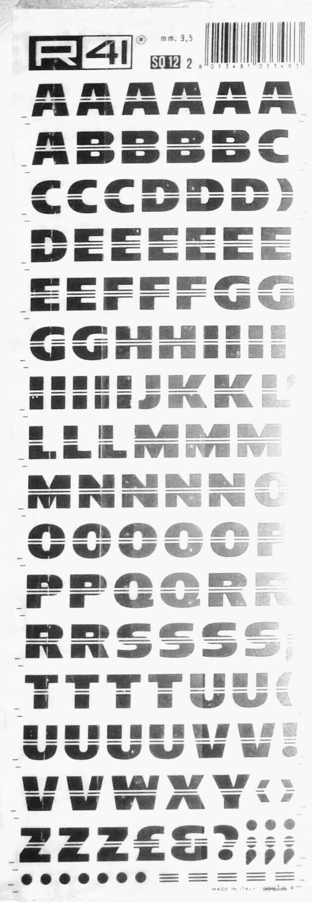 EQUATOR Letter Transfers - R41 Dry Rub on Letter Transfers (#SQ) - Etsy