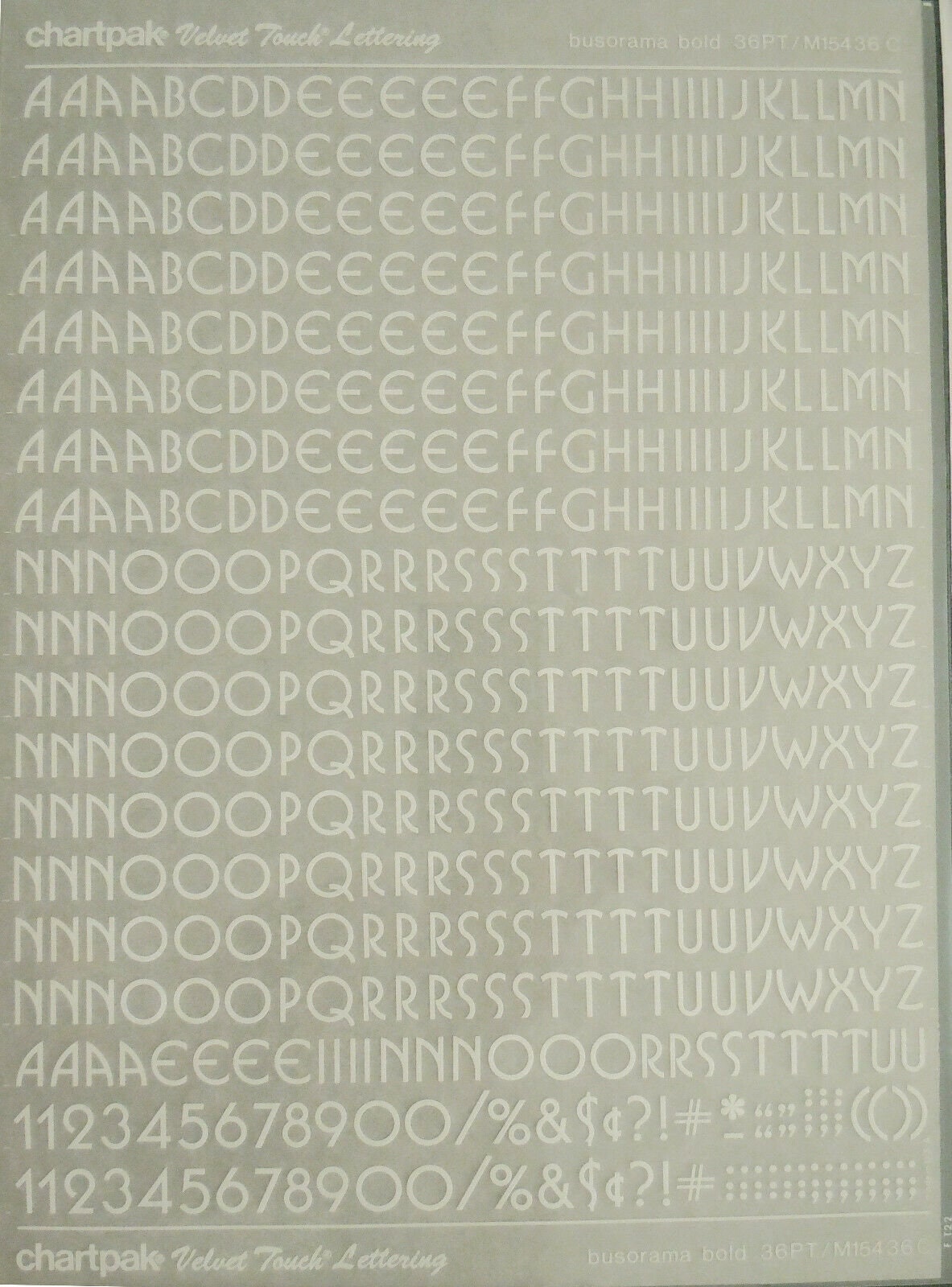BUSORAMA BOLD - White Chartpak Letter/number Dry Rub on Transfers - Etsy