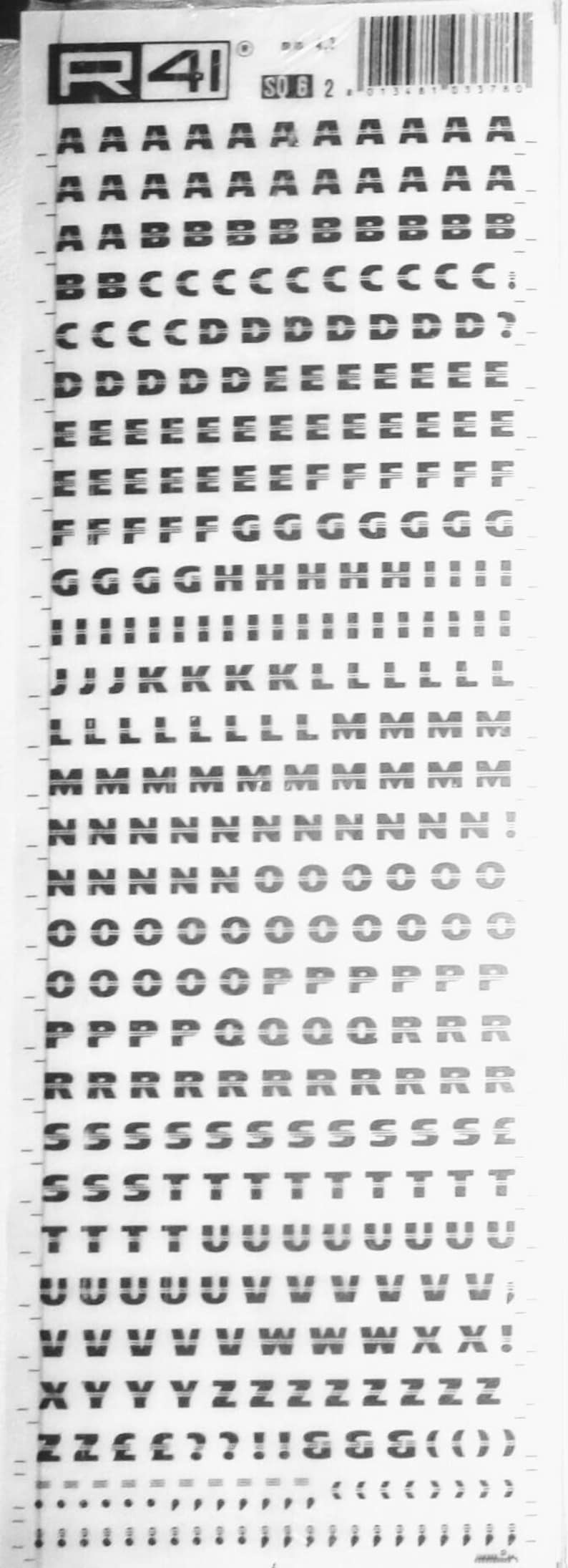 EQUATOR Letter Transfers R41 Dry Rub on Letter Transfers - Etsy