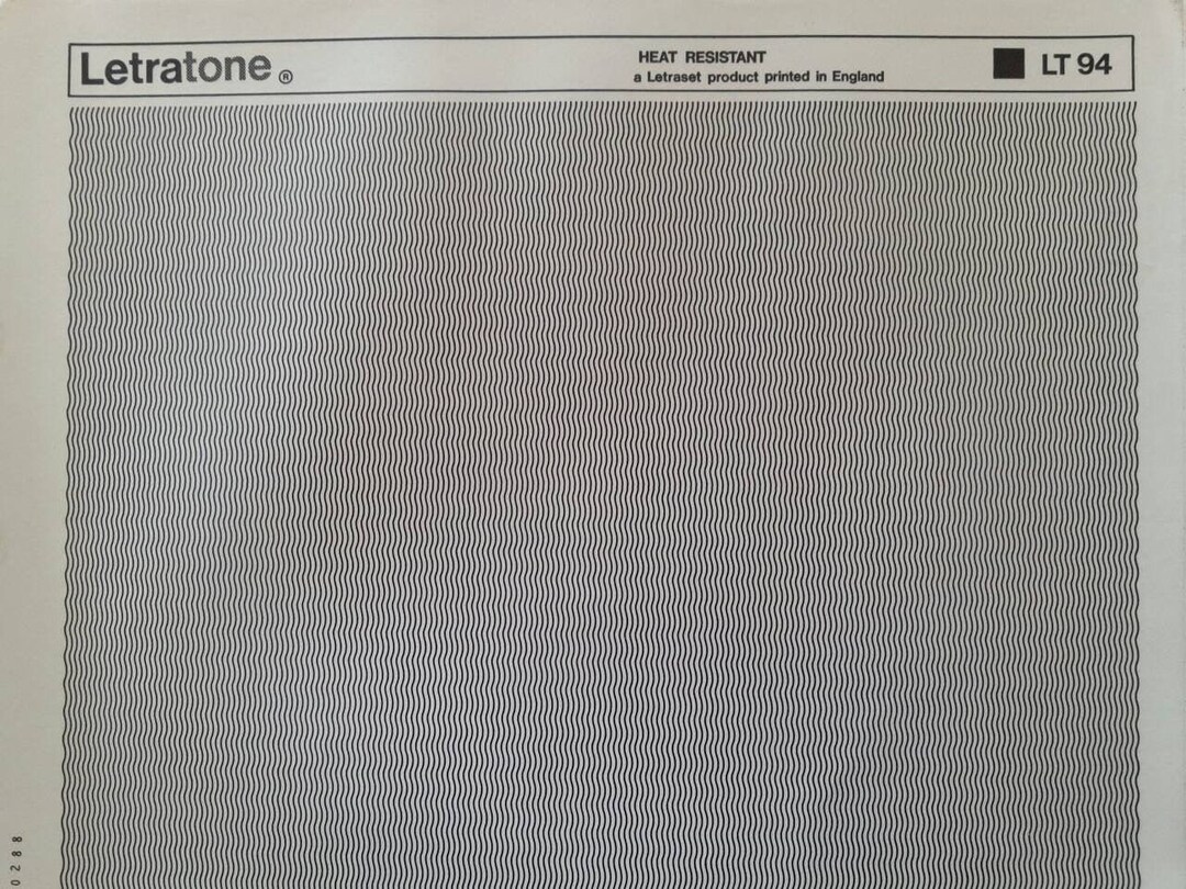 WAVY LINES - Letraset Letratone / Normatone Adhesive Manga SCREENTONE ...