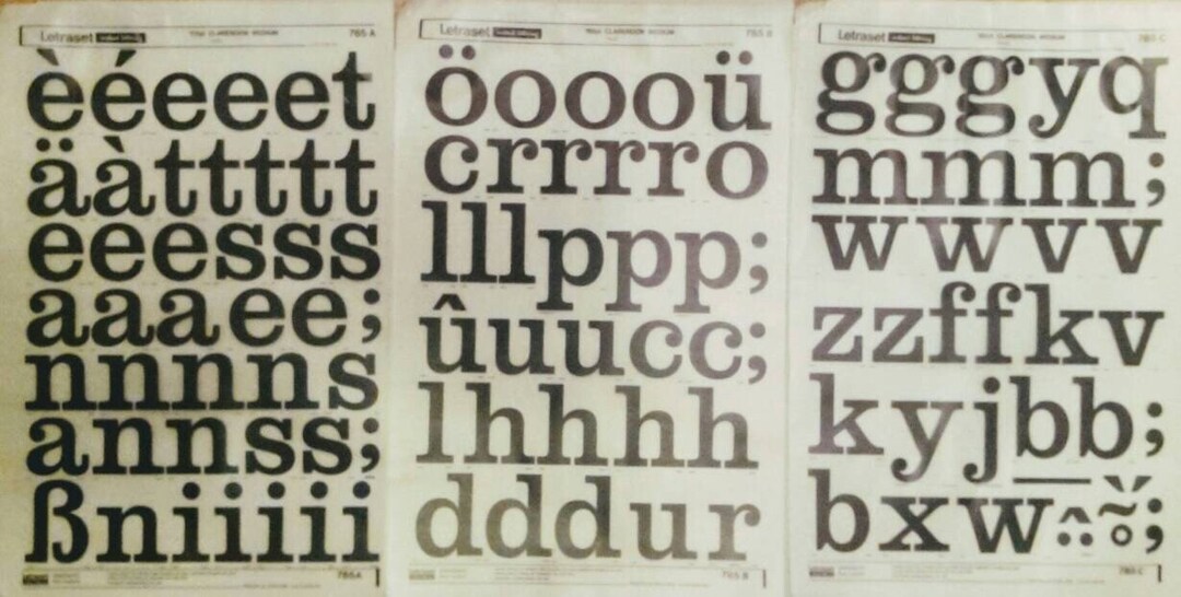 CLARENDON MEDIUM (192pt/144pt/120pt/84pt/72pt/60pt) Letraset Mecanorma ...