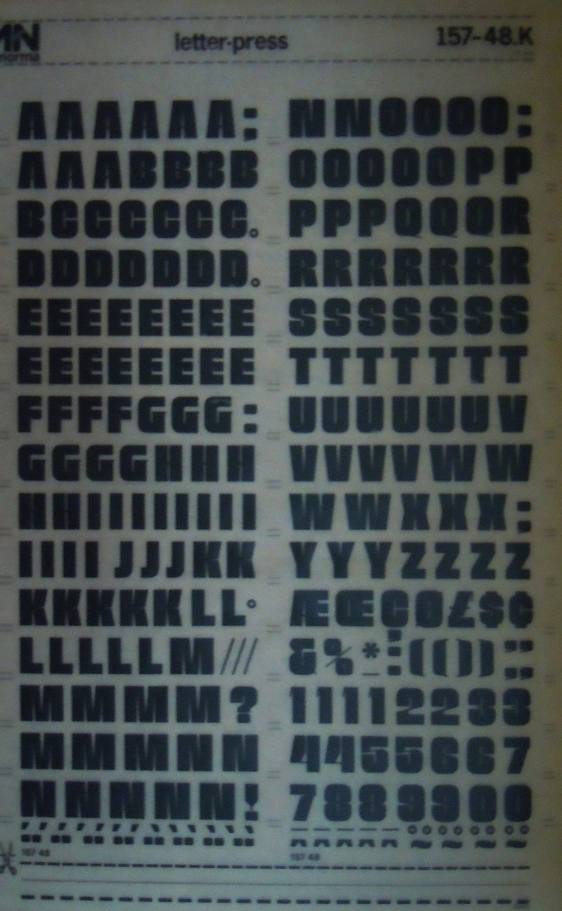 NEIL BOLD Letraset / Mecanorma Instant Rub on Letter - Etsy