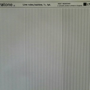 LINES / LINE RULES letraset Numbers From LT219 LT950 Manga Screentone ...