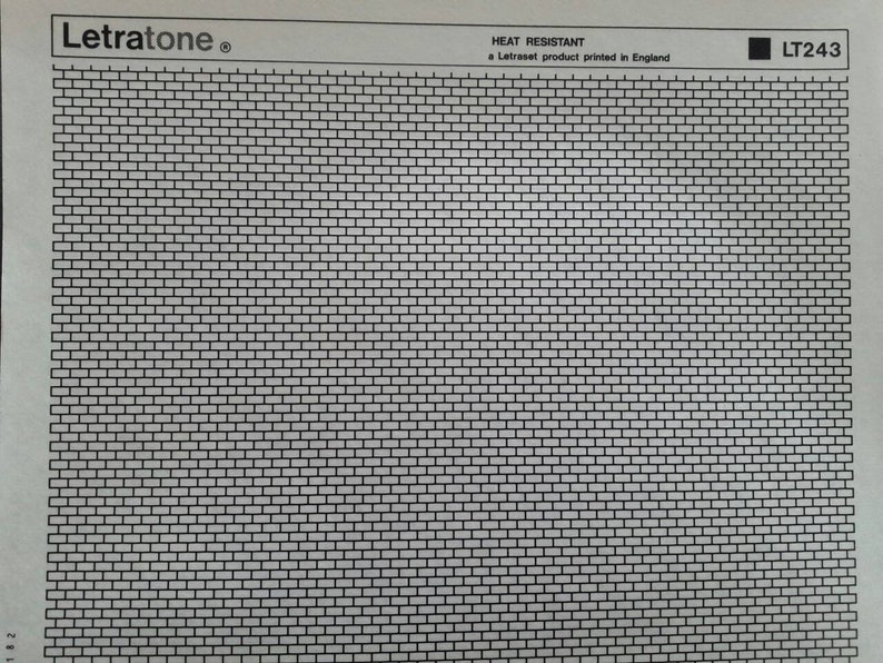 BRICK WALL - Manga SCREENTONE Letraset Letratone Normatone Vintage ...