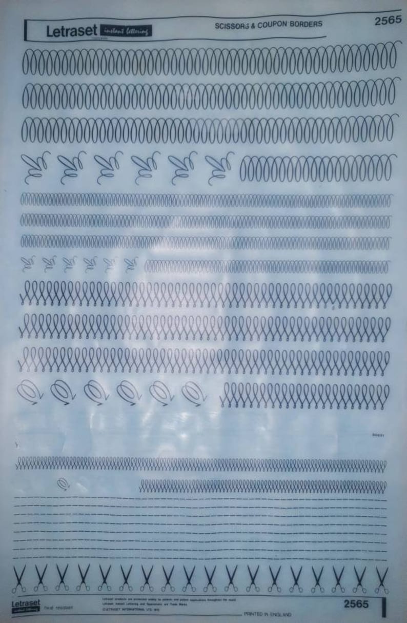 DINGBATS / Hands Fists / COUPON Borders Symbols Letraset Vintage Rub on ...