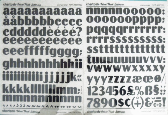 JIMINY CRICKET Chartpak dry letter transfers choose font | Etsy