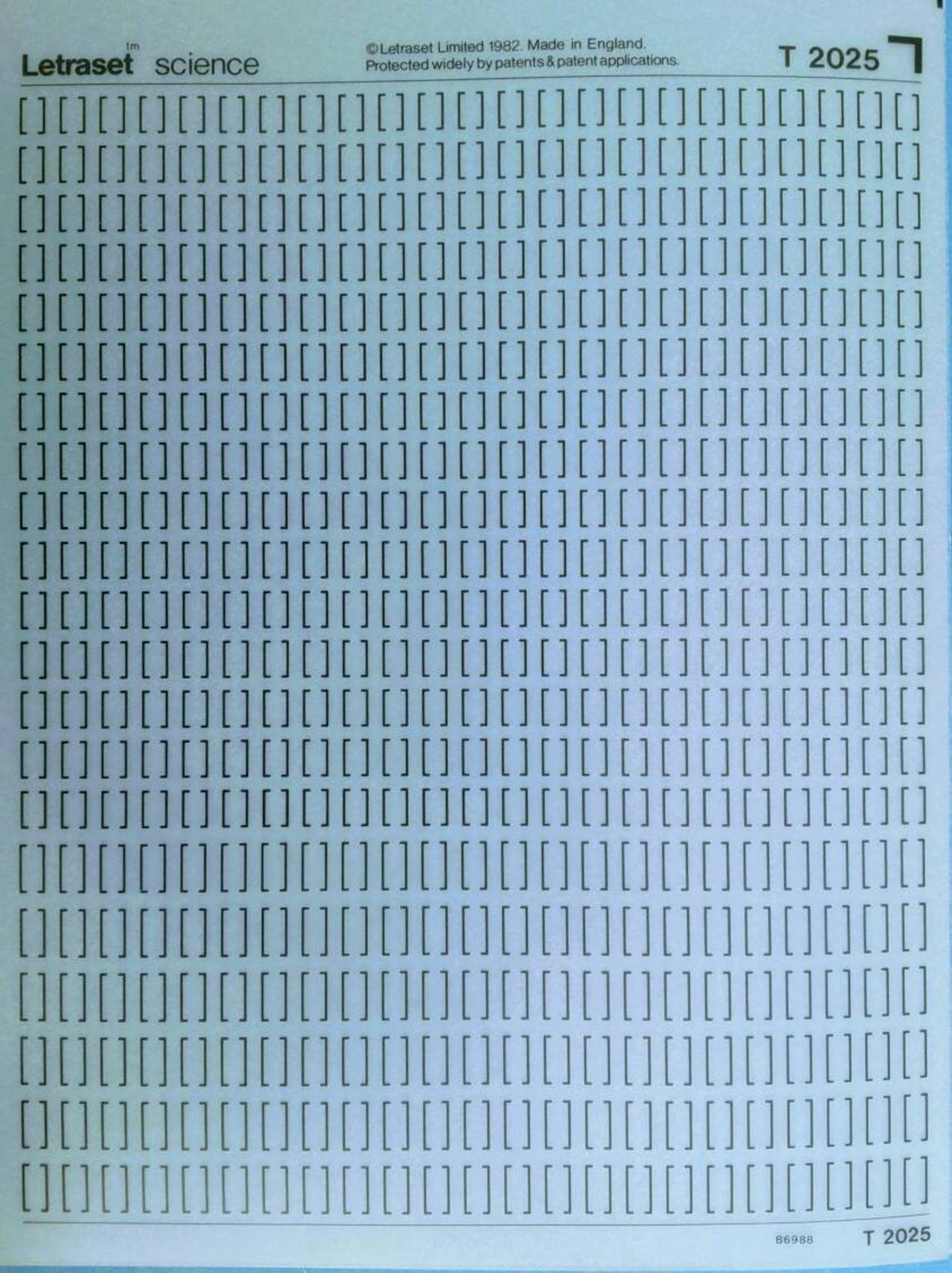 BRACKETS SYMBOLS Letraset Rub on Symbol Shape Transfers (choose Style ...