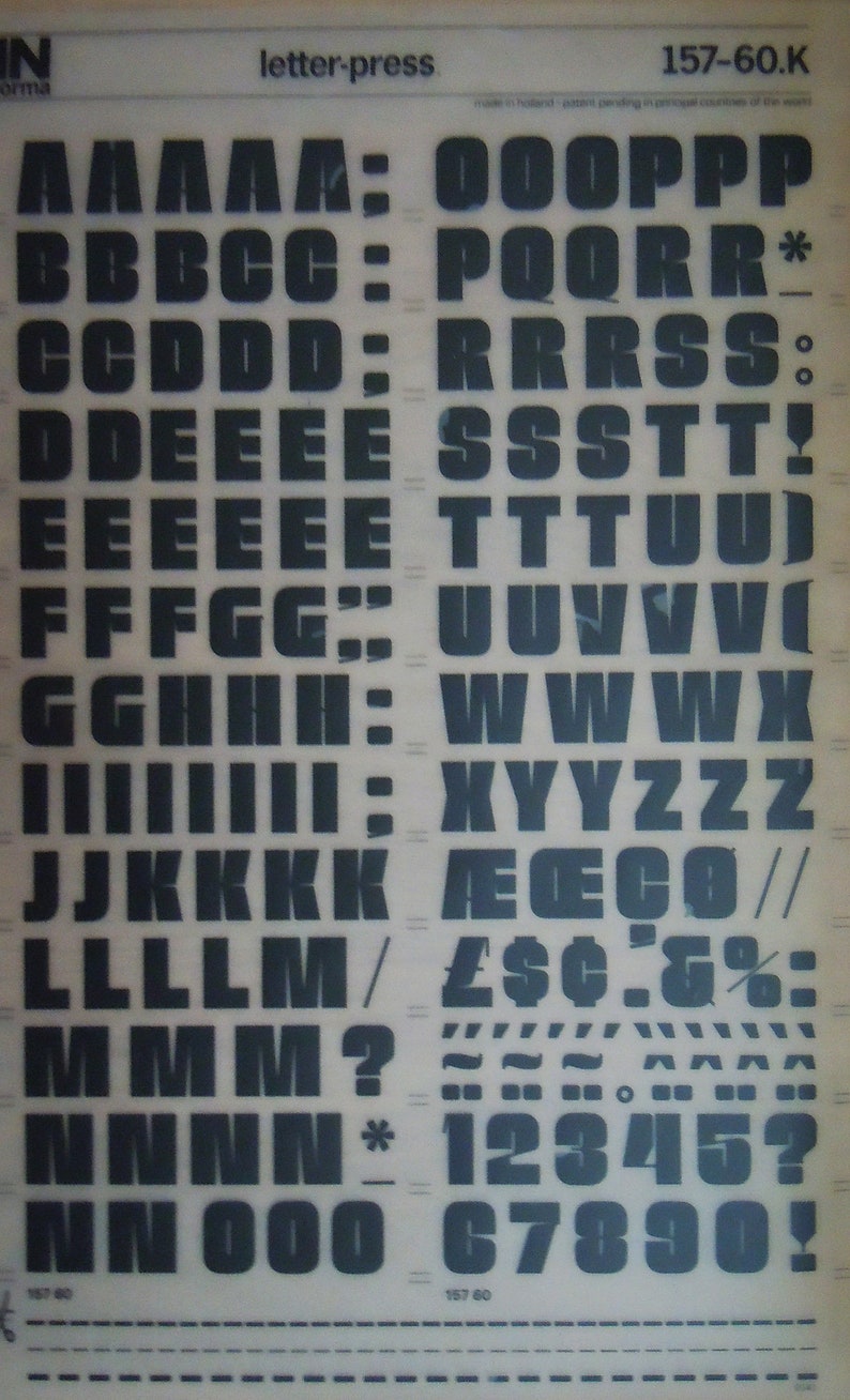 NEIL BOLD Letraset / Mecanorma Instant Rub on Letter - Etsy