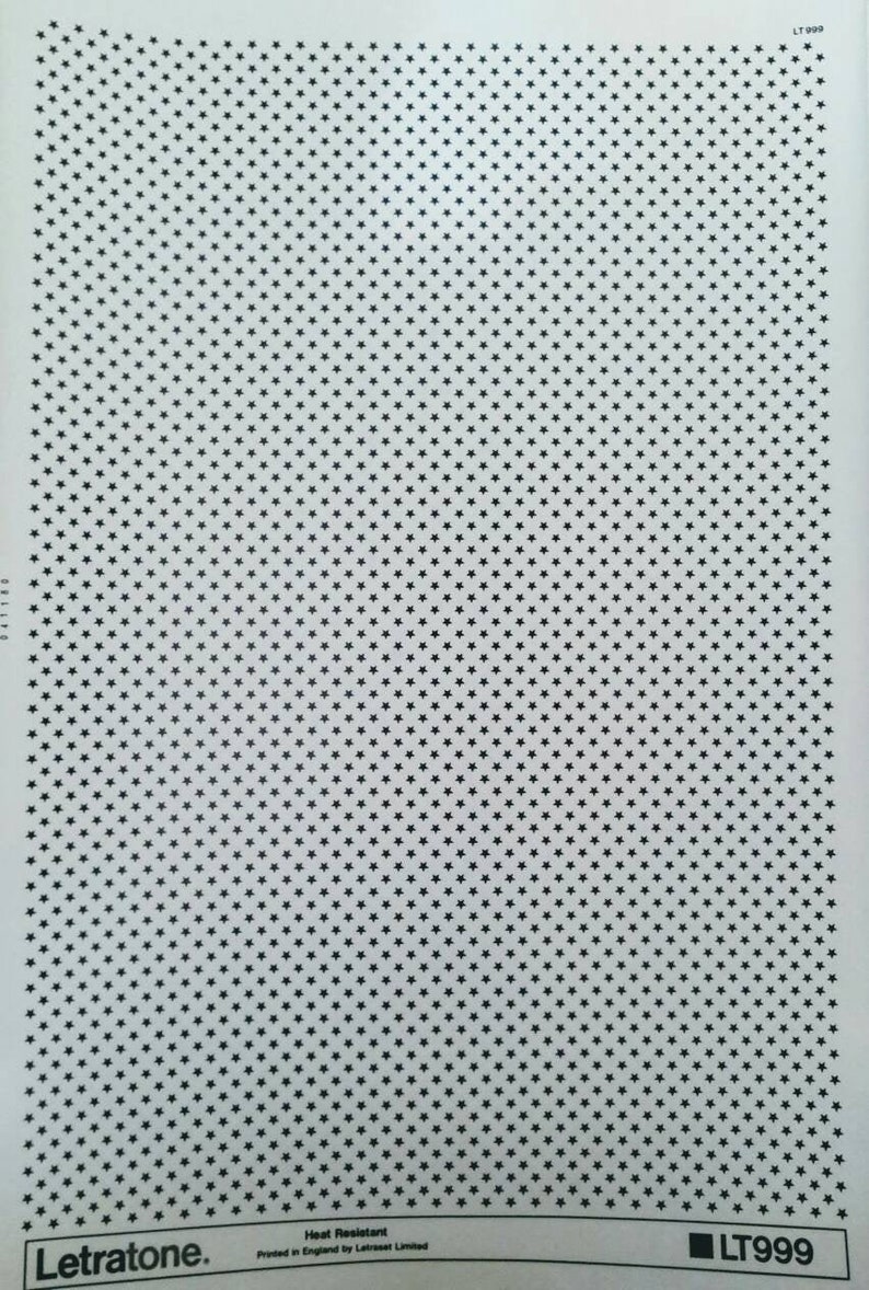 STARS - Manga Screentone Letratone Letraset / Mecanorma Shading Film ...