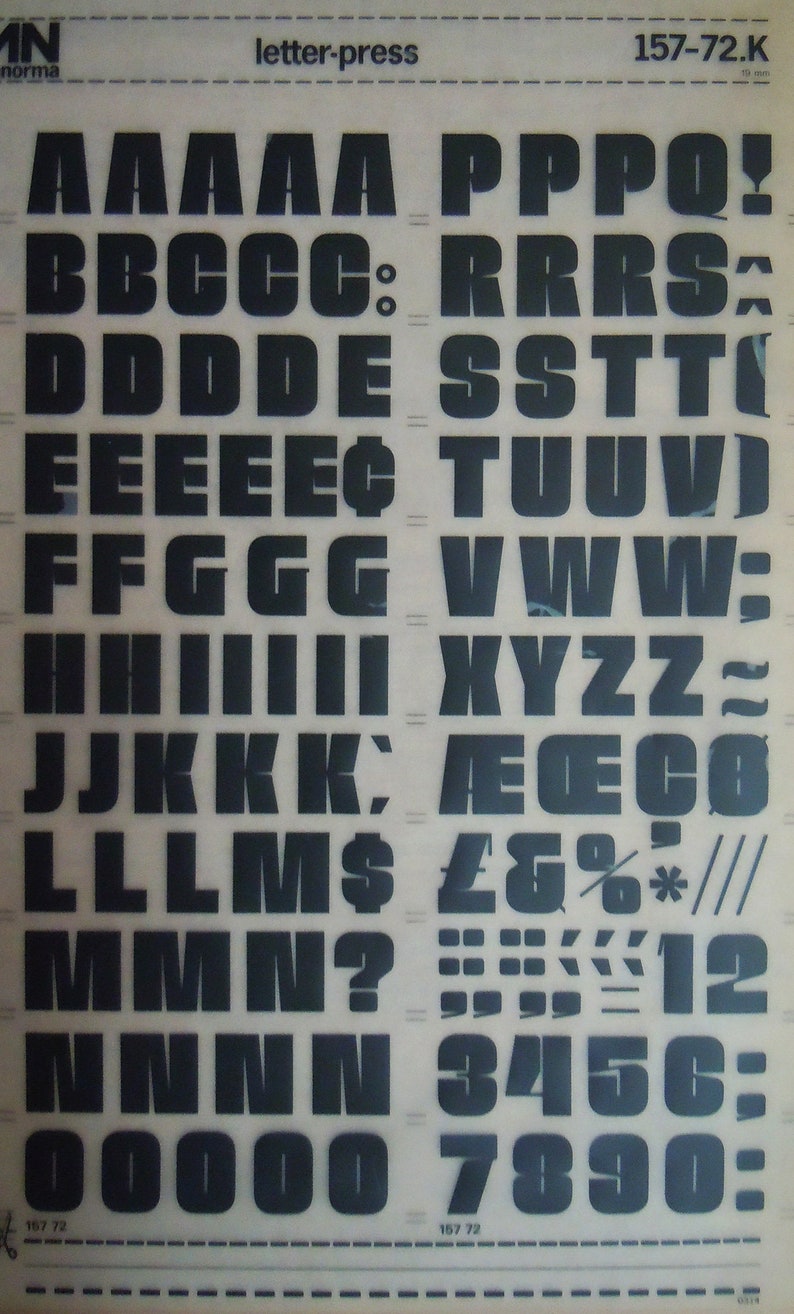 NEIL BOLD Letraset / Mecanorma Instant Rub on Letter - Etsy