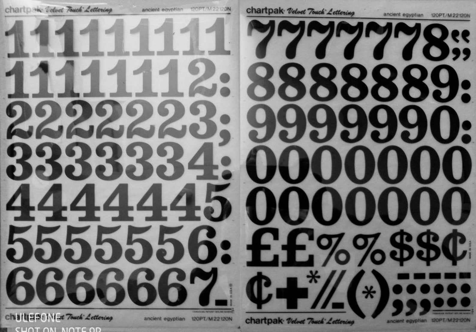 ANCIENT EGYPTIAN NUMBERS 48pt Chartpak Numeral Dry Rub on | Etsy