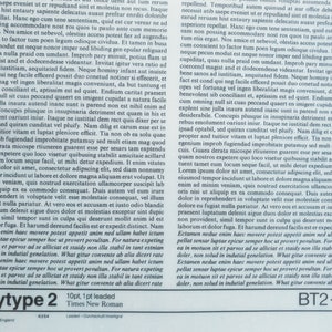 BODYTYPE Body Type (helvetica, Times, Plantin, Grotesque) Letraset ...