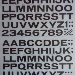 VENUS BOLD EXTENDED (16pt/66pt/96pt) Letraset Vintage Instant Rub on ...