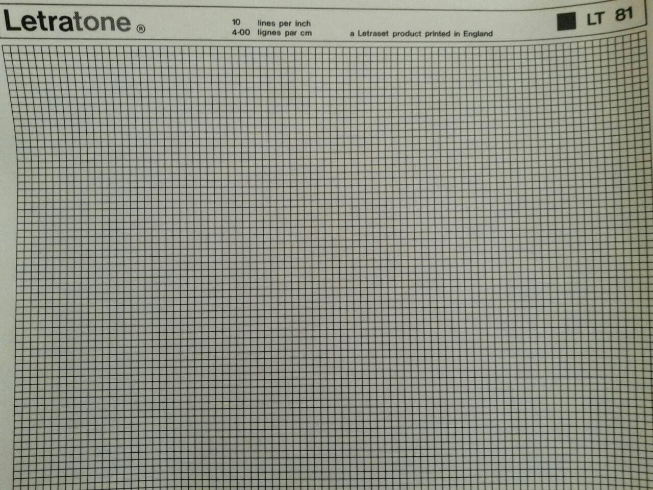 SQUARE GRID Letraset Letratone / Normatone Adhesive SCREENTONE | Etsy UK