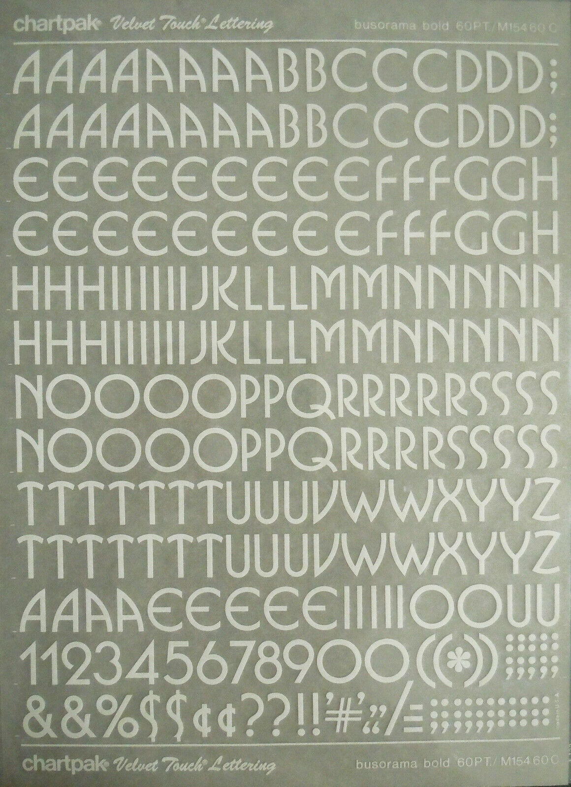 BUSORAMA BOLD - White Chartpak Letter/number Dry Rub on Transfers - Etsy