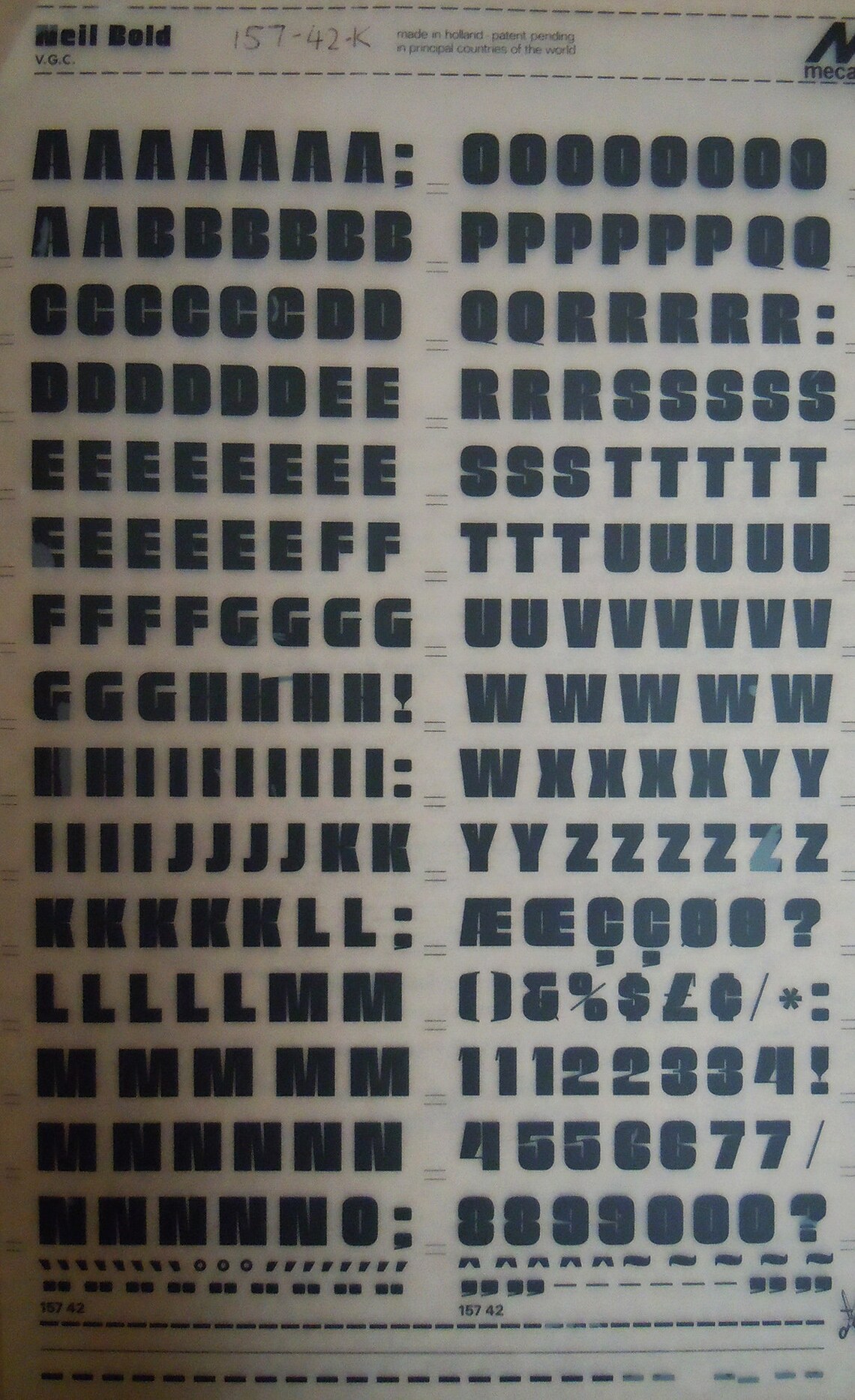 NEIL BOLD Letraset / Mecanorma instant rub on letter | Etsy