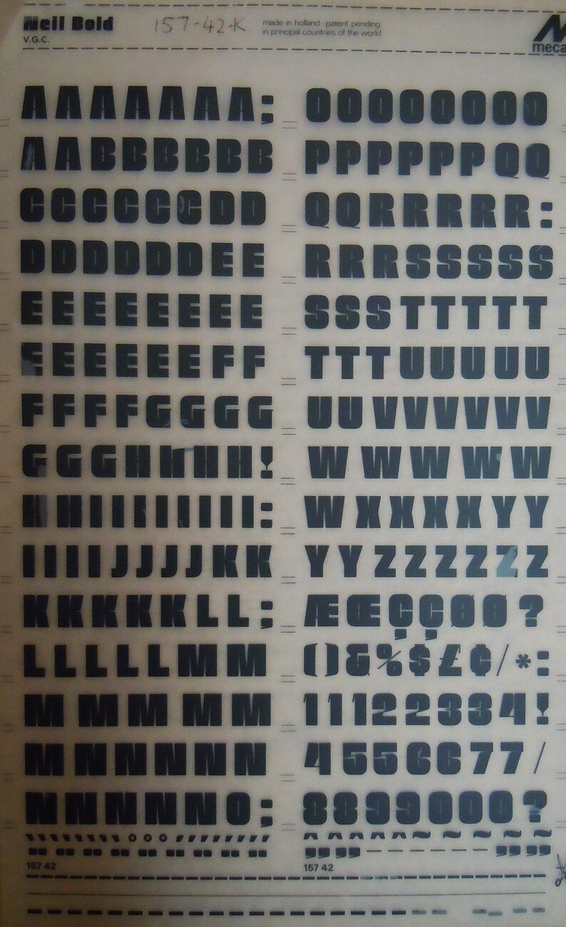 NEIL BOLD Letraset / Mecanorma Instant Rub on Letter - Etsy