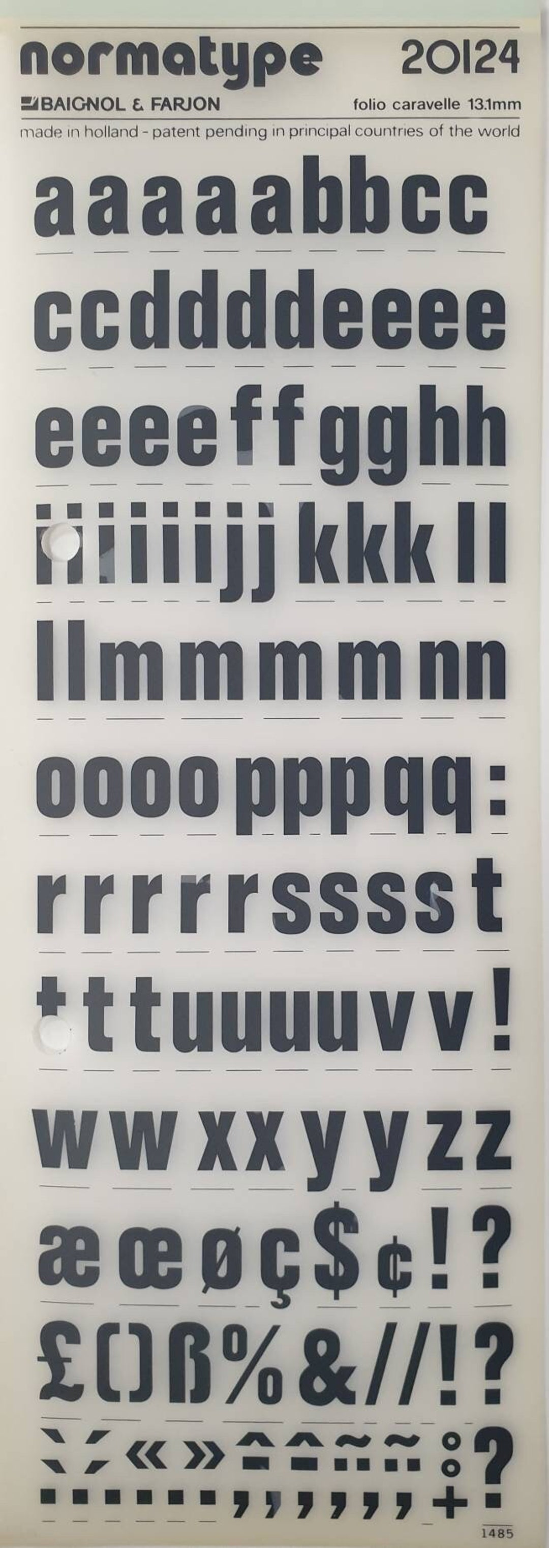 Lowercase Rub on Letter Transfers (12mm) Normatype Dry Rub on Letter ...