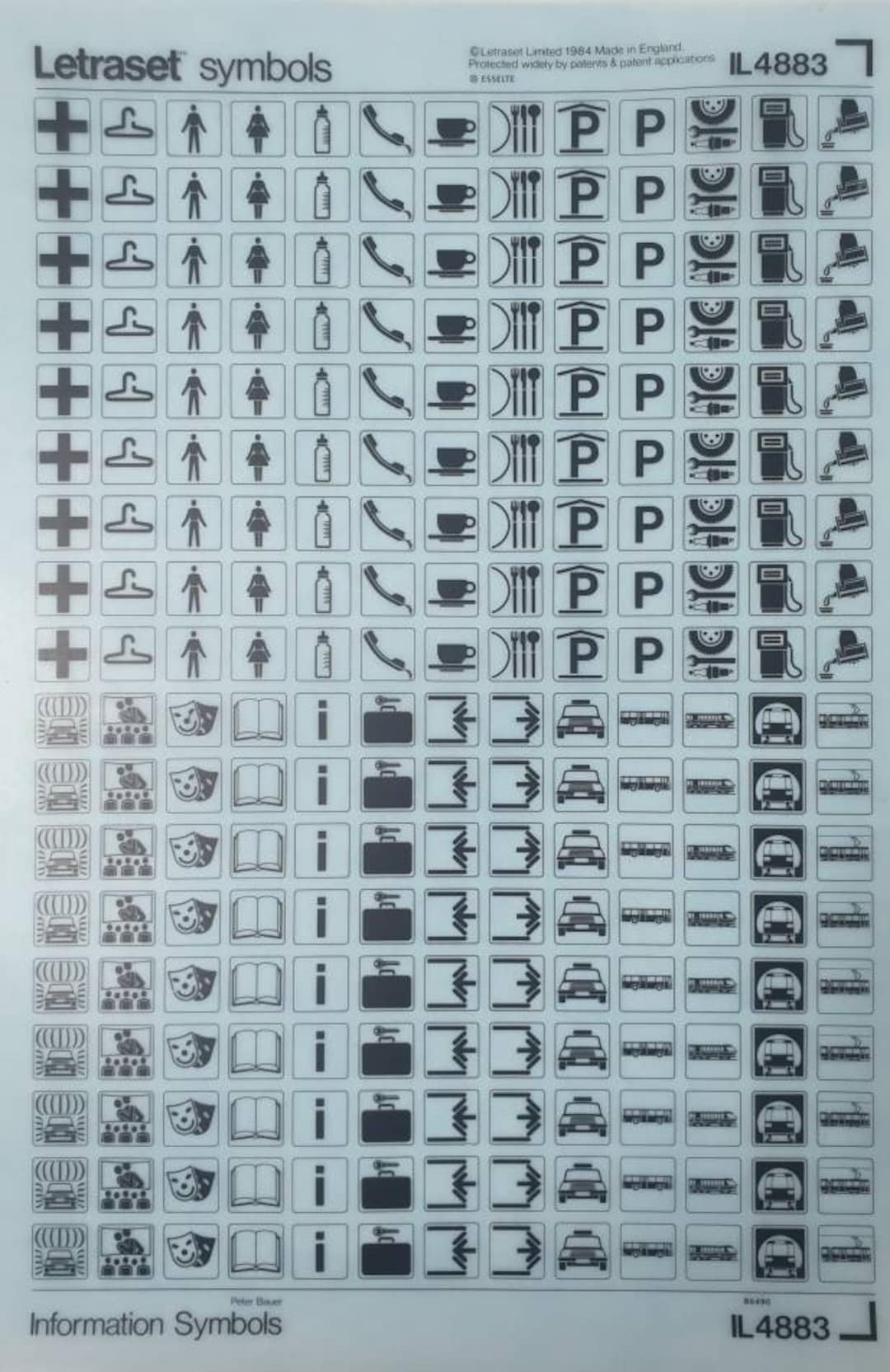 INDUSTRIAL CHART SYMBOLS / Information Pictograms - Black and White ...