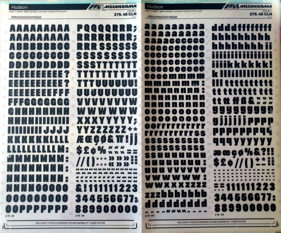 HUDSON 48pt Mecanorma Dry Rub on Letter Transfers like Letraset Choose ...
