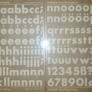 FUTURA BOLD (96pt/72pt) White Chartpak Letter/number Dry Rub on ...