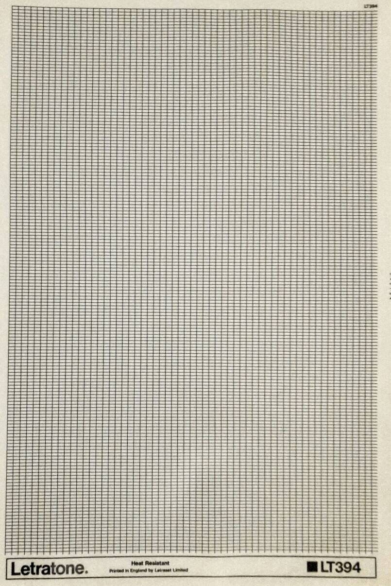 RECTANGLE GRID Manga Screentone Letraset / Chartpak Letratone Tone Film ...