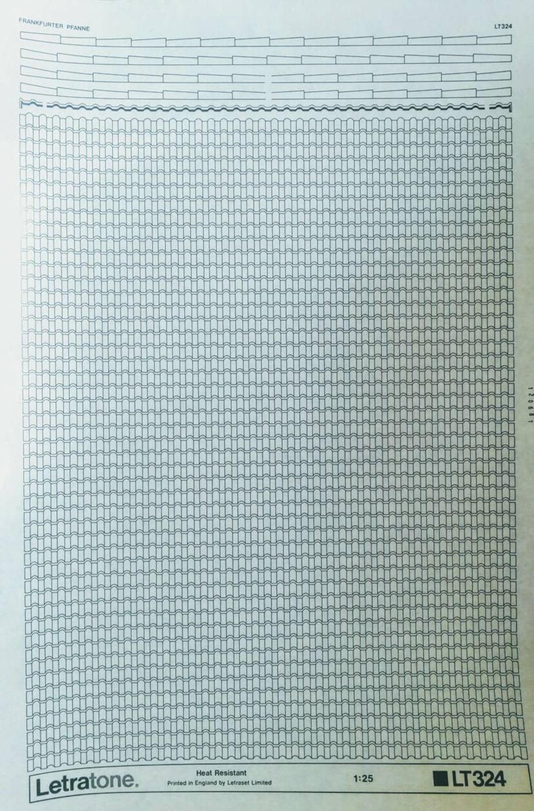 ROOF TILE PATTERNS (LT324 - LT974) Letraset Manga Screentone Pattern ...