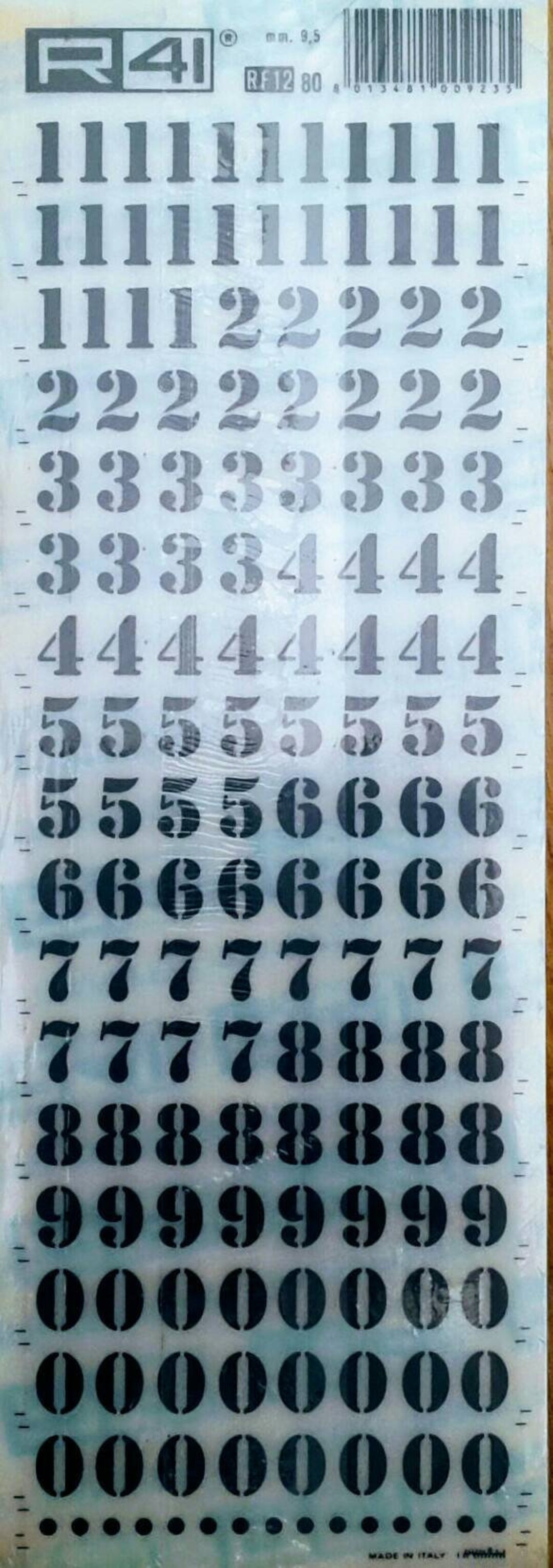 STENCIL NUMBER Transfers (9.5mm) R41 Dry Rub on Number Transfers - Etsy