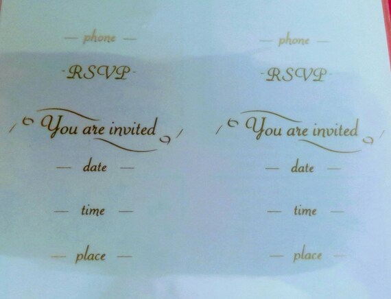 YOU ARE INVITED Party Invitations Elegant Silver & Gold | Etsy