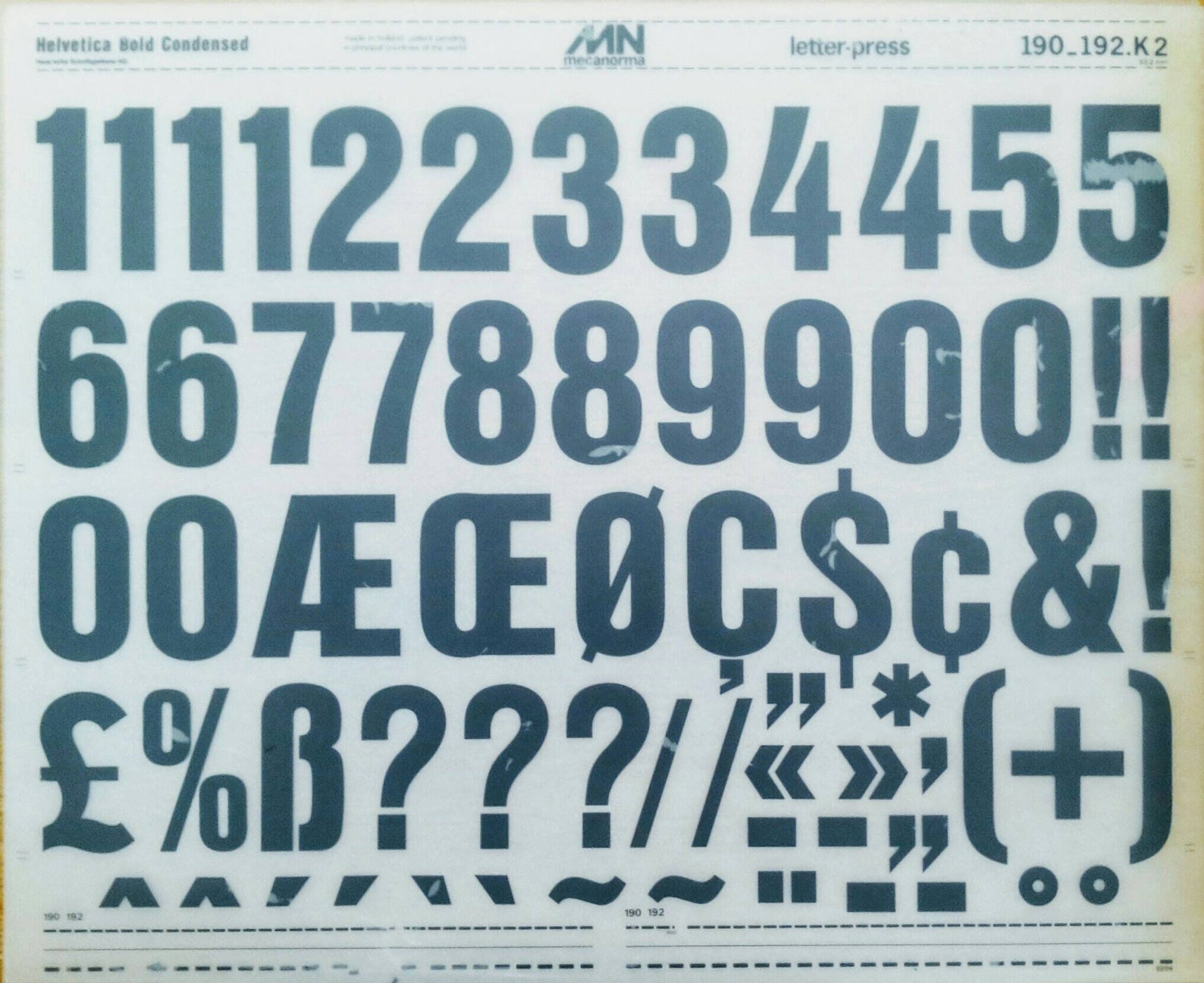 HELVETICA BOLD NUMBERS Mecanorma Instant Rub on Numeral - Etsy