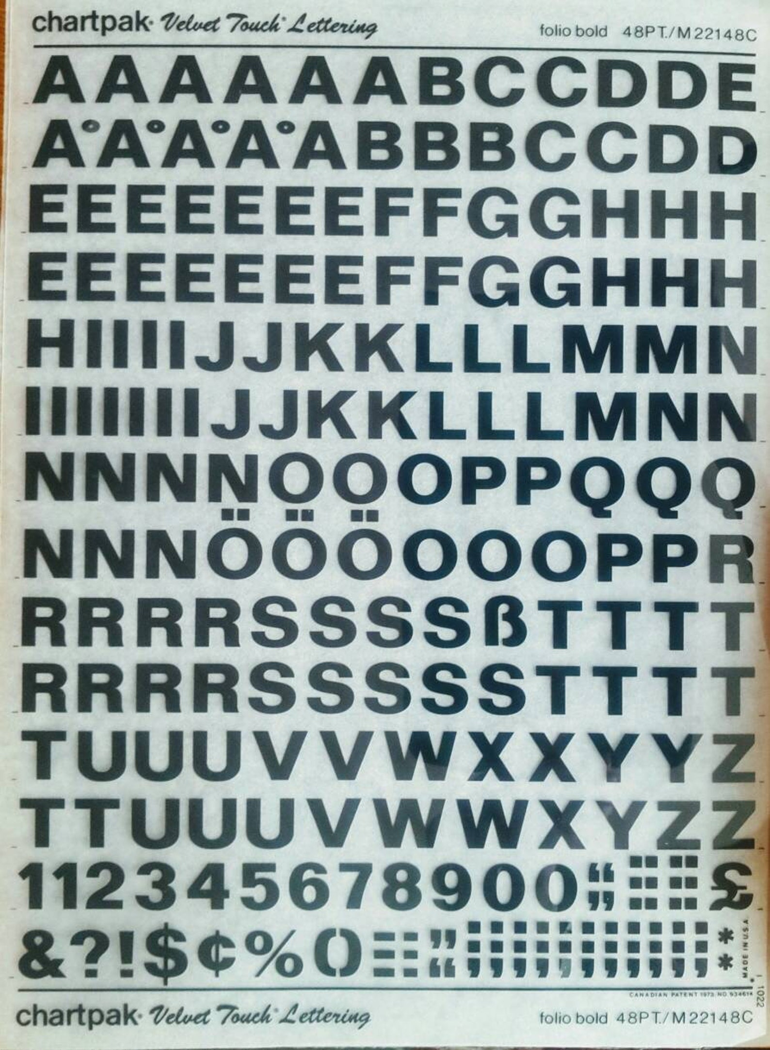 FOLIO BOLD - Chartpak Letter/number Dry Rub on Transfers (ref M221) - Etsy