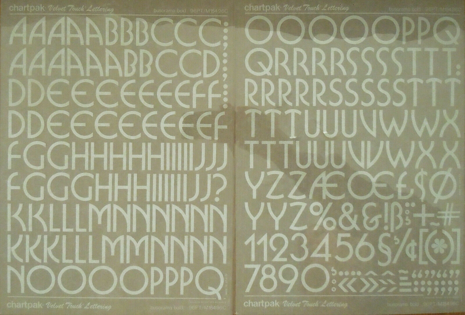 BUSORAMA BOLD White Chartpak Letter/number Dry Rub on Transfers - Etsy