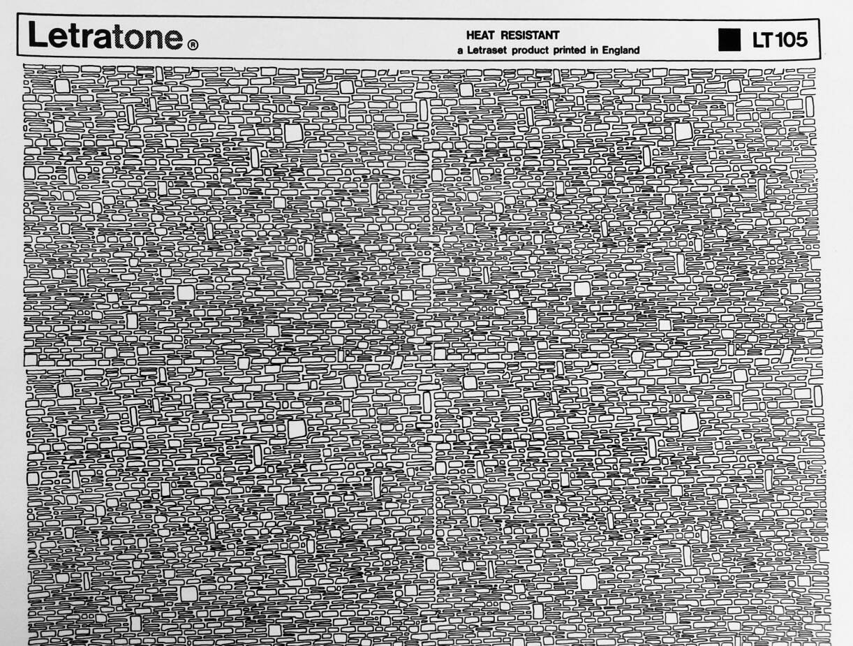 HAND DRAWN BRICK Wall / Stone Wall - Manga Screentone Letraset ...