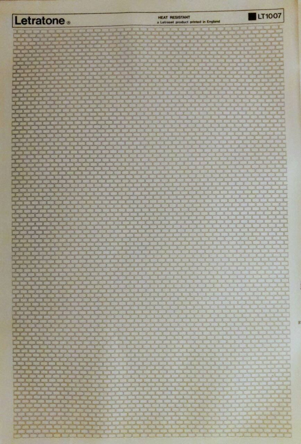 BRICK WALL Manga SCREENTONE Letraset Letratone Normatone - Etsy