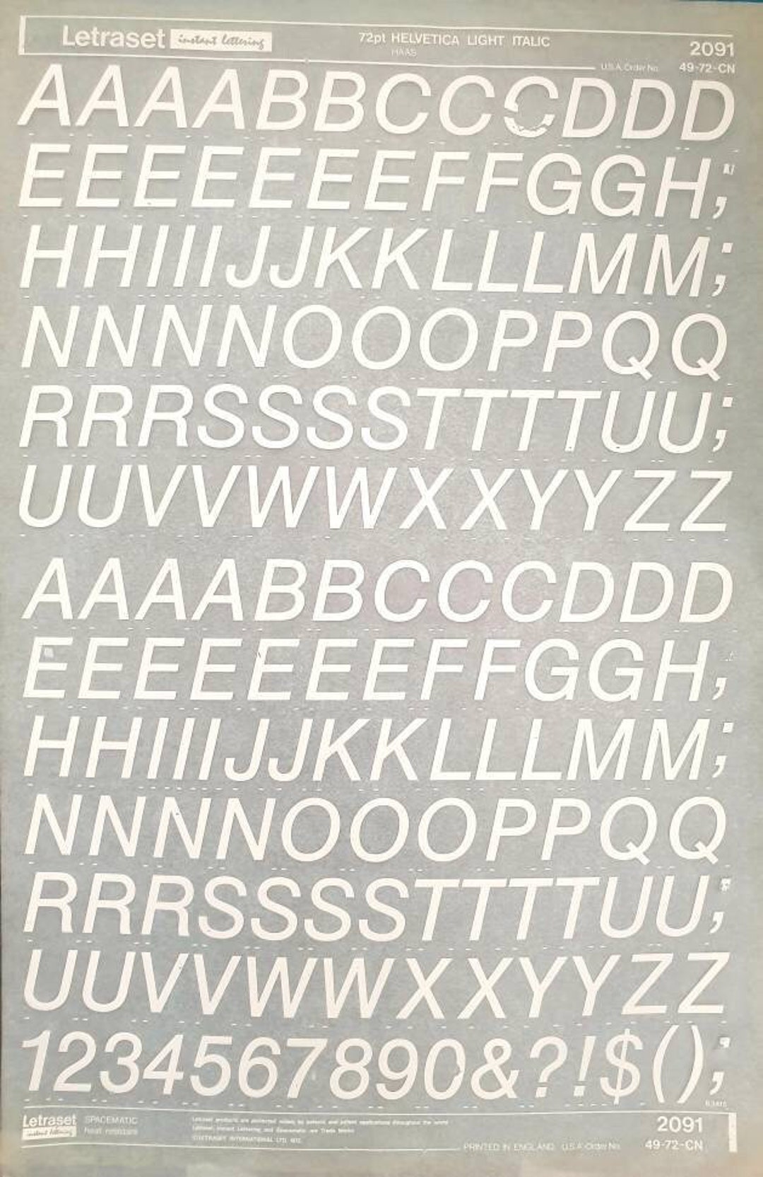 LETRASET FOR FRAMING Only / Vintage Letter Transfers / Artwork ...