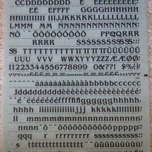 ITC BENGUIAT MEDIUM (60pt/48pt/36pt) Letragraphica Letraset Dry Rub on ...