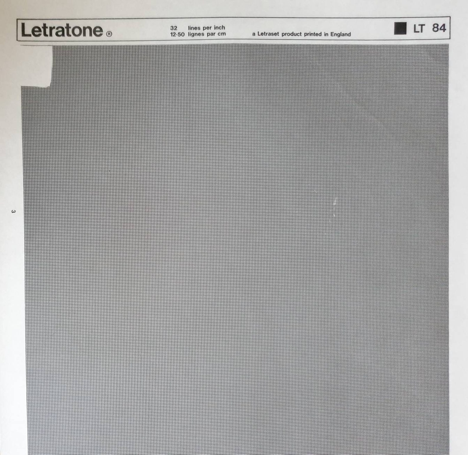 SQUARE GRID Letraset Letratone / Normatone Adhesive Manga SCREENTONE ...