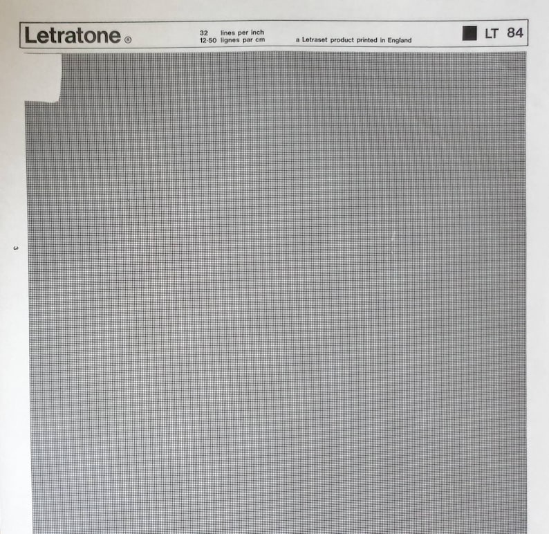 SQUARE GRID / Graph Letraset Letratone / Normatone Adhesive Manga ...