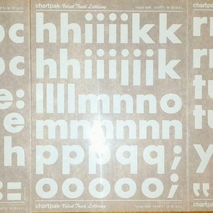 FUTURA BOLD (96pt/72pt) White Chartpak Letter/number Dry Rub on ...