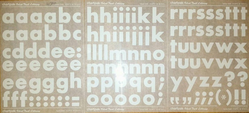 FUTURA BOLD (96pt/72pt) White Chartpak Letter/number Dry Rub on ...