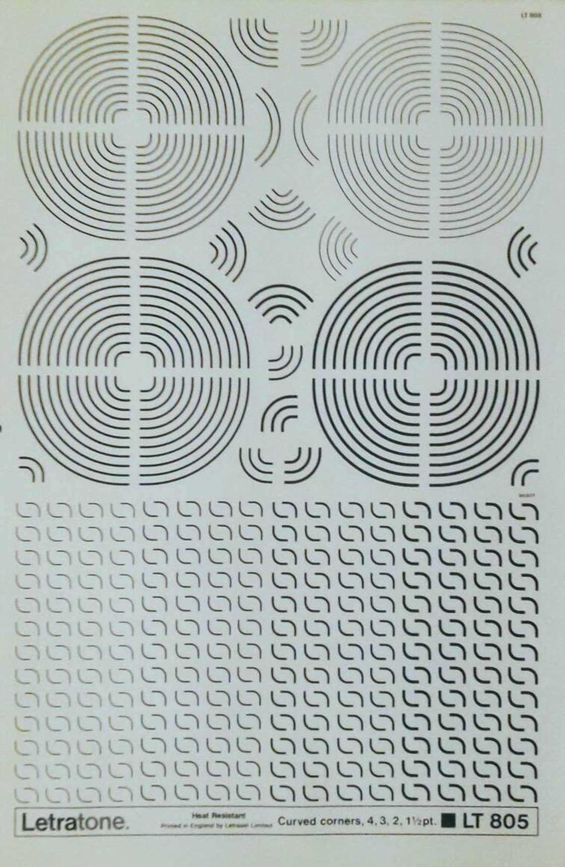 CURVED CORNERS Manga SCREENTONE Letraset Letratone / - Etsy