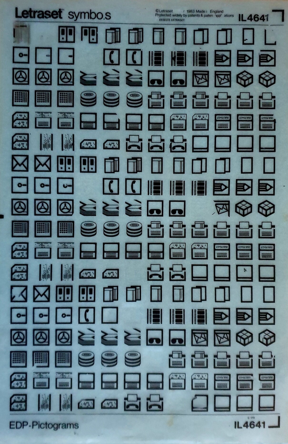 ELECTRONIC DATA PROCESSING Symbols Letraset Instant Rub on - Etsy